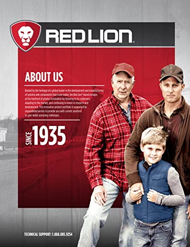 Red Lion RJS-50-PREM 1/2 HP, 12 GPM, 115/230 Volt, Premium Cast Iron Shallow Well Jet Pump, Red, 602206