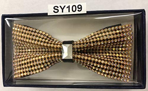 Western Fashion Rhinestone Bow Tie (Copper AB)