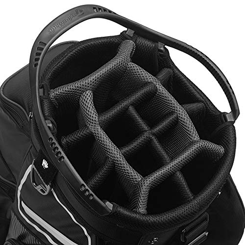 TaylorMade Cart 8.0 Bag, Black/White/Charcoal