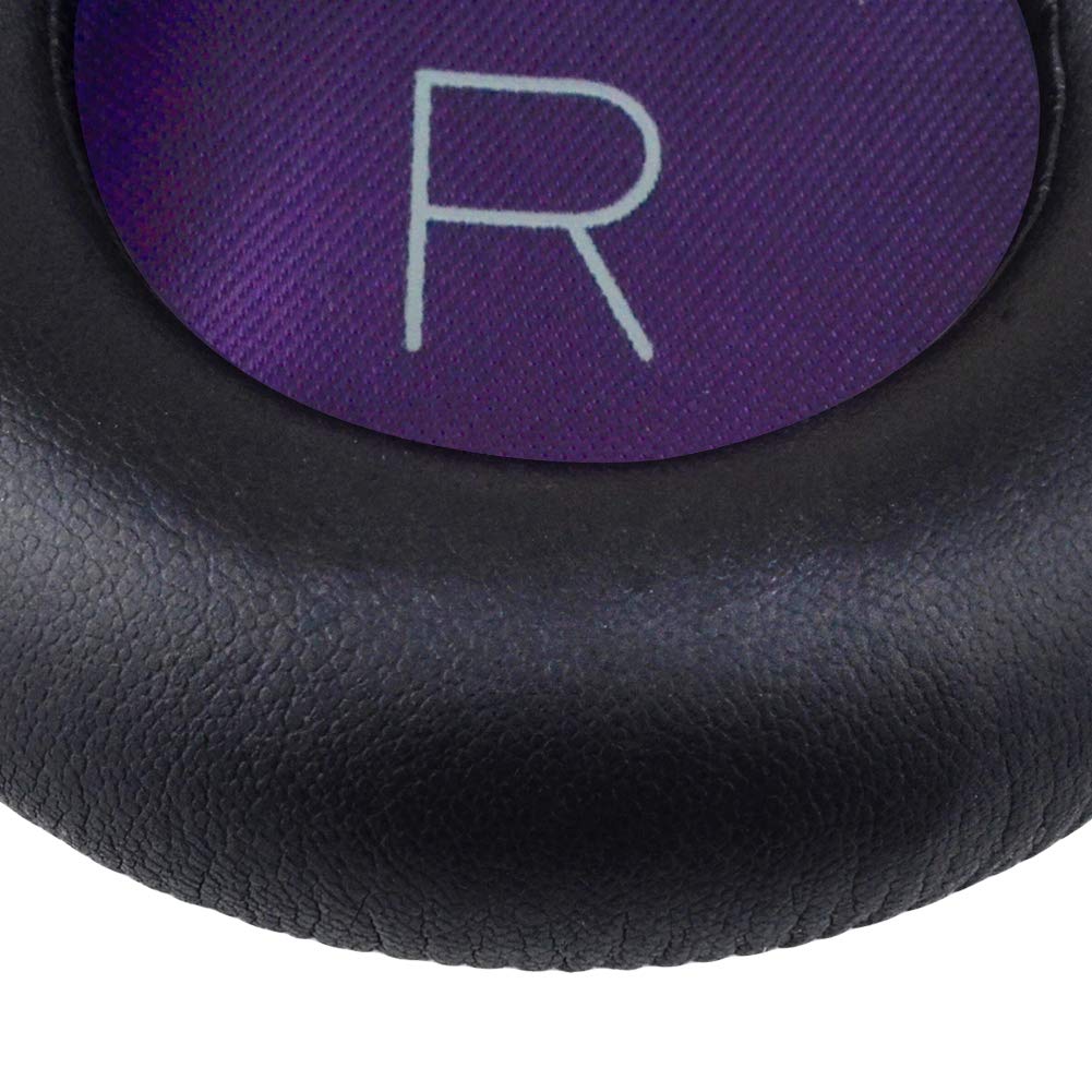 QKIIP BackBeat PRO Replacement Ear Pads Compatible with Plantronics BackBeat PRO Wireless Noise Canceling Headphones(Black+Purple)