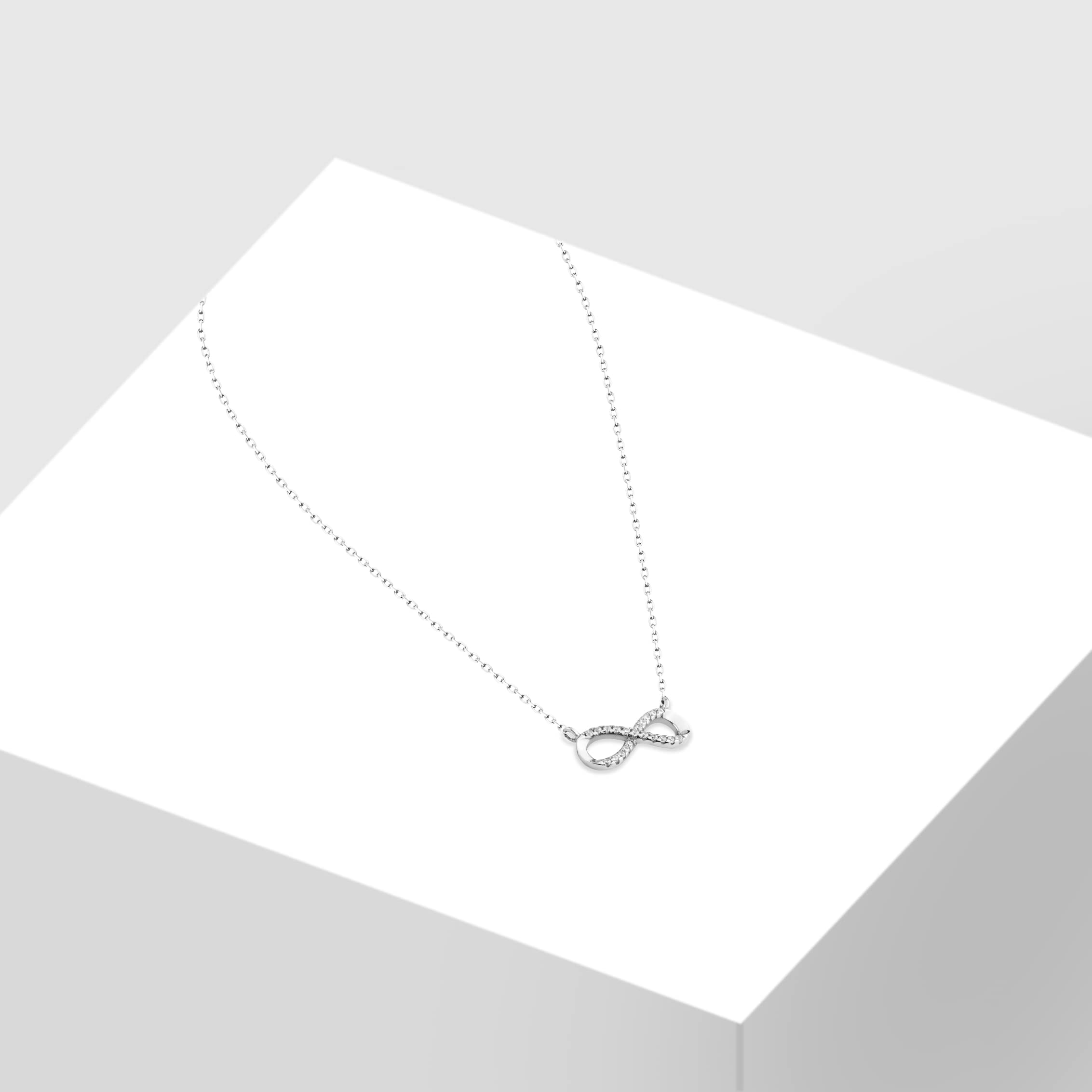 Sofia Milani - Women's Necklace 925 Silver - with Zirconia Stones - Infinity Pendant - 50135