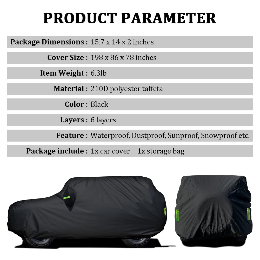 WinPower Outdoor Car Cover Waterproof Full Cover Protection Compatible with 2021 2022 Bronco