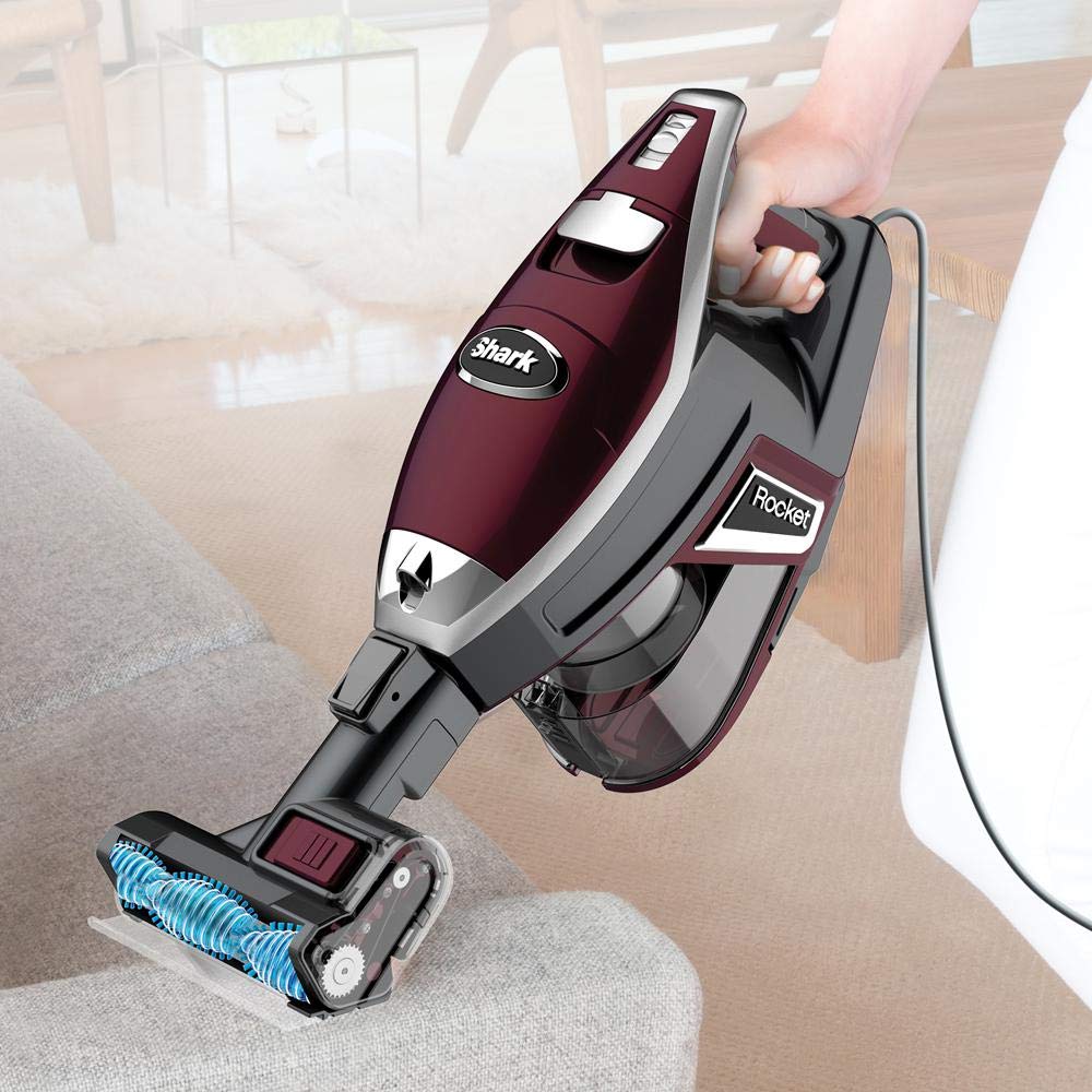 Shark Rocket Truepet Stick Vacuum, Bagless, Red/Gray (Hv322)