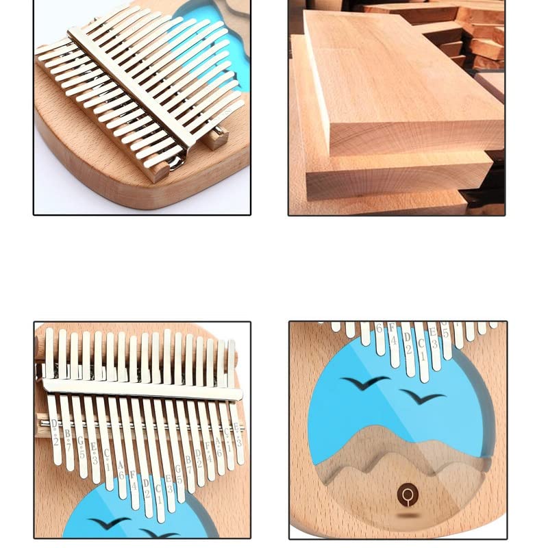 WSSBK 17 Tone Finger Piano Portable Kalimba Easy to Learn Ethereal Instrument Finger Piano