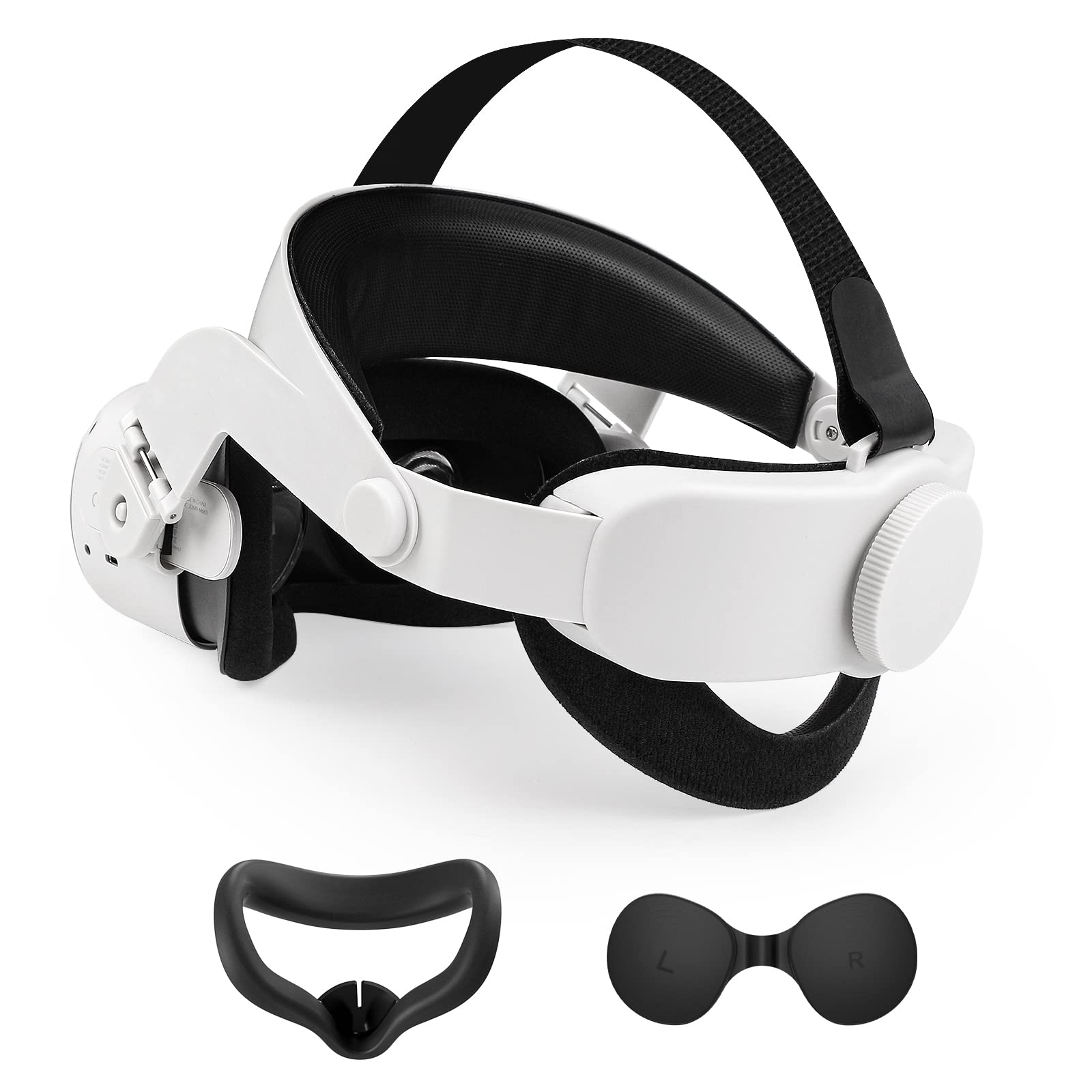 Tyasoleil VR Stand Compatible for Oculus Quest 2 / Meta Quest 2 / Rift/Rift S/Quest/Valve Index/HP Reverb G2,Keep Your VR Headset and Touch Controllers More Secure(White) (VR-TT)