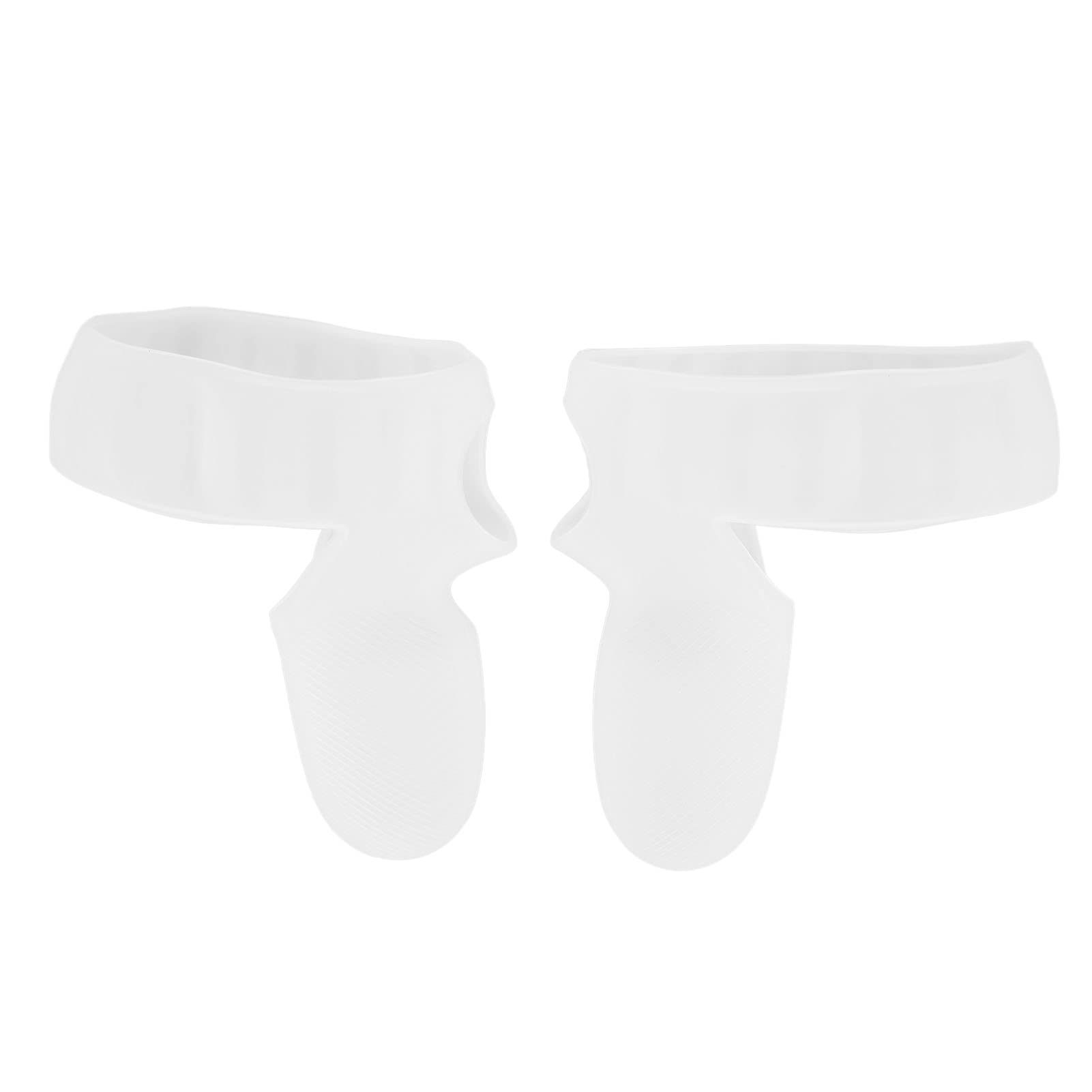 Yoidesu VR Handle Protective Cover, Silicone Transparent Scratch Proof VR Touch Controller Handle Cover, Handle Grips Protector for Oculus Quest 2(Transparent White)