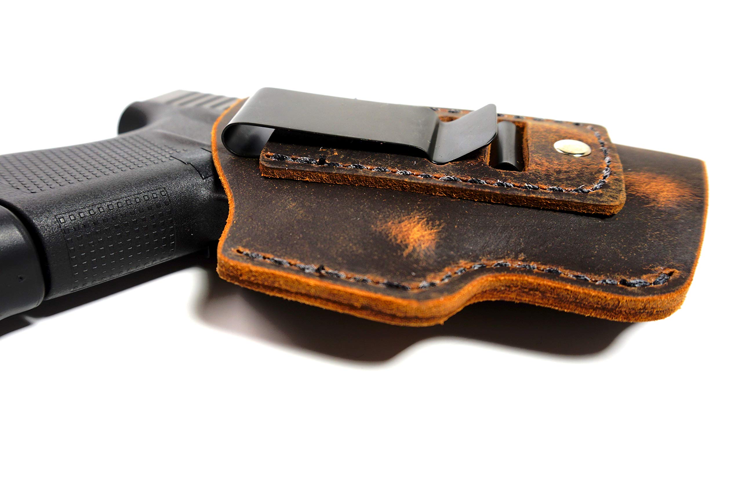 Smith and Wesson Shield 9/40 - Soft Sided Leather Inside The Waistband (IWB) Concealed Carry Holster- IWB Holster (Right Handed)