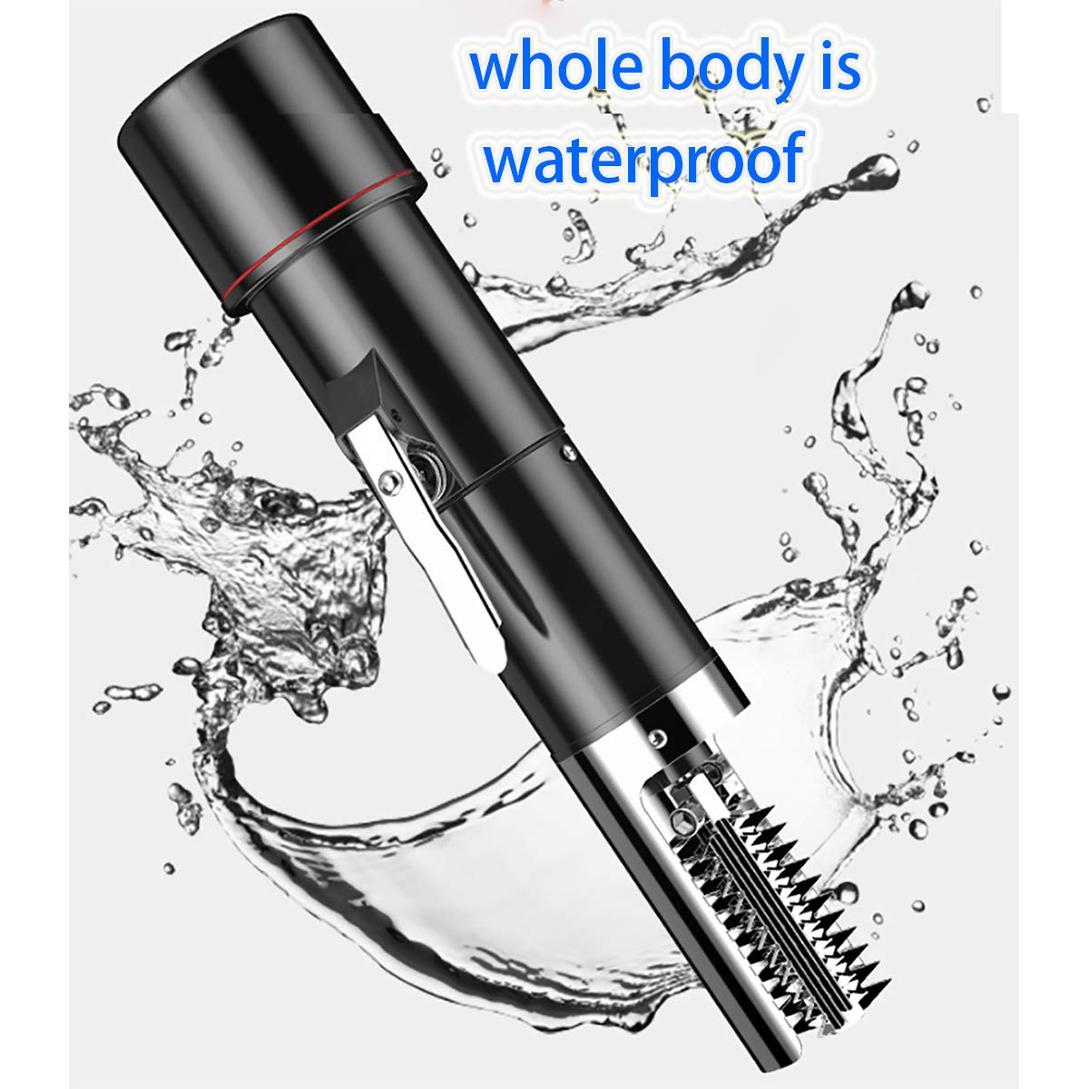 Wadoy Electric Fish Scaler Wireless Fish Scraper Remover, Portable Fish Cleaner Kit with Waterproof Battery, Wireless Charger for Fish Scaling