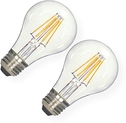Satco S9876 Omni-Directional LED Light Bulb, Frosted Finish, 120 Volts, 7 Watts, 800 Initial Lumens, A19 Lamp Shape, Medium Base, 4-1/8' MOL, 2-3/8'' MOD, 2700 Kelvin Temp, Smooth Dimming
