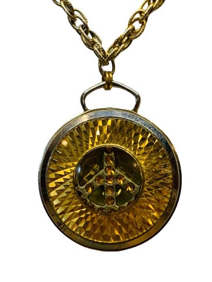 Steampunk Watch Case Peace Gears Necklace