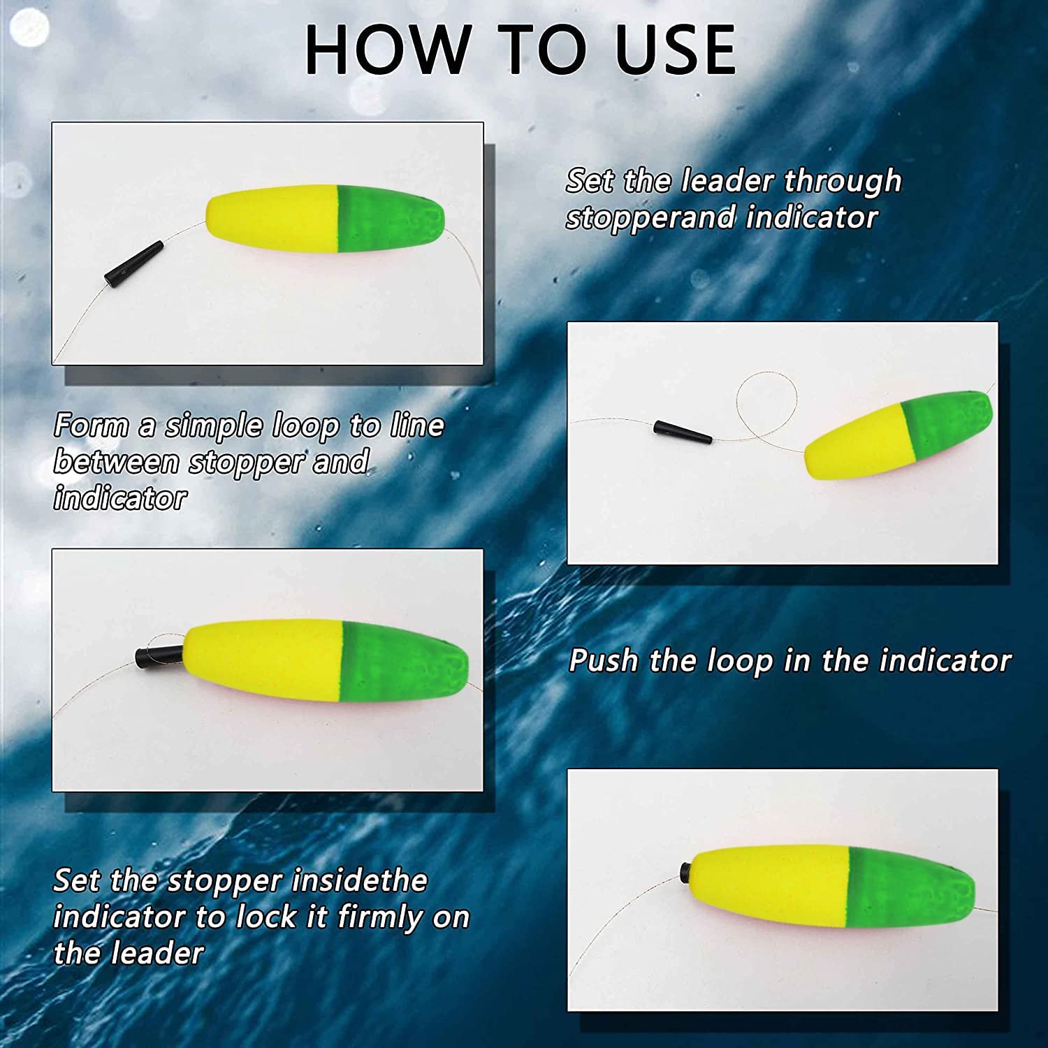 Yonihawk Foam Cigar Peg Floats,Fishing Corks Slip Bobbers Santee Float for Catfish Crappie