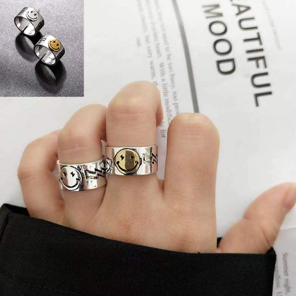 SUNNYOUTH 20 Pcs Open Rings Frog Leaf Chain Adjustable Ring for Women Men Girls Punk Vintage Gothic Stackable Ring Jewelry Set