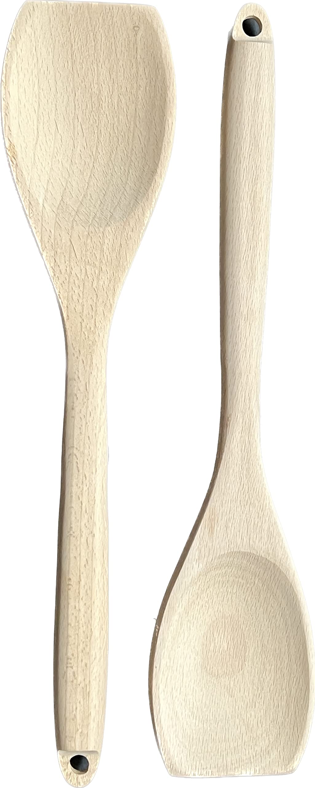Set of 2 | Personalized Wood Spoon | Free Laser Engraving | Beech wood spoon for cooking and display by Dusty Roads C3