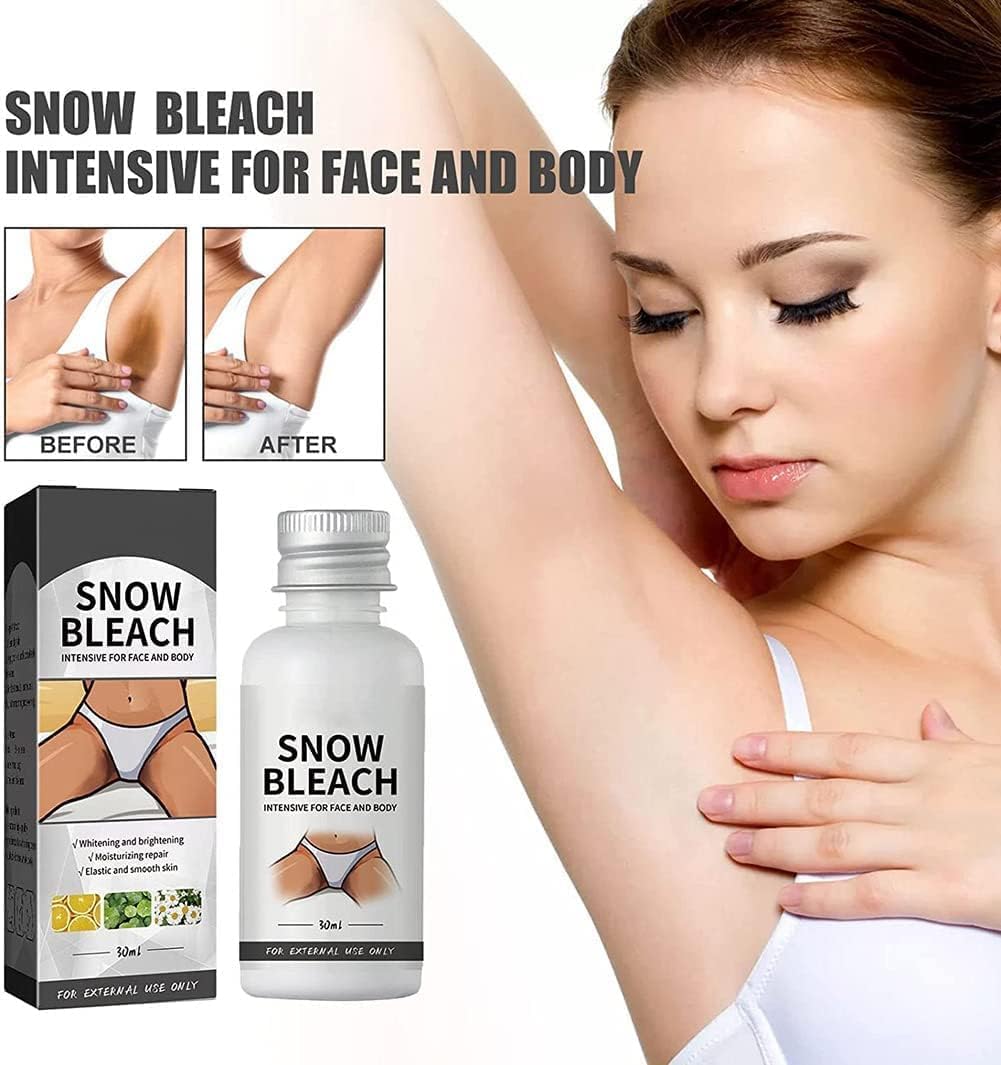Snow Bleach Cream,Snow Bleach Cream Private Part , Neck, Armpit, Knees, Elbows, Dark Skin Lightening Cream, (1PC)