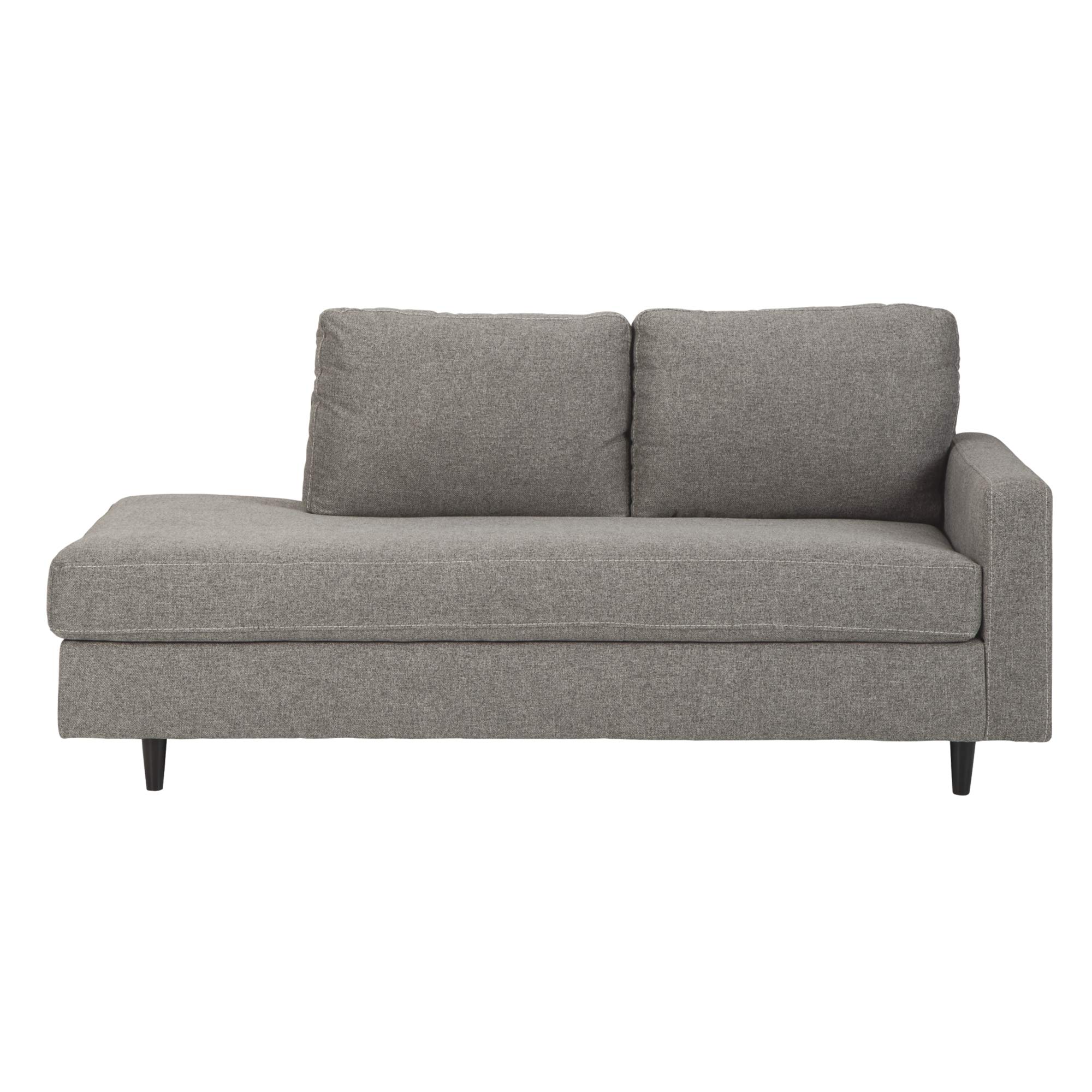 Signature Design by Ashley Zardoni Mid-Century Modern Tufted Right Arm Facing Corner Chaise, Gray