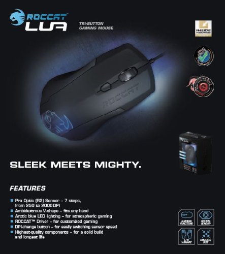 ROCCAT ROC-11-310-AM LUA Tri-Button Gaming Mouse, Black