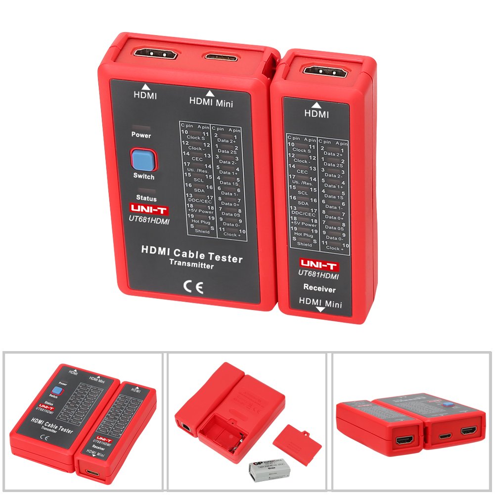 Signstek UNI-T UT681 Handheld HDMI Cable Tester with Fast Line Collocation for HDMI and Mini-HDMI Connections