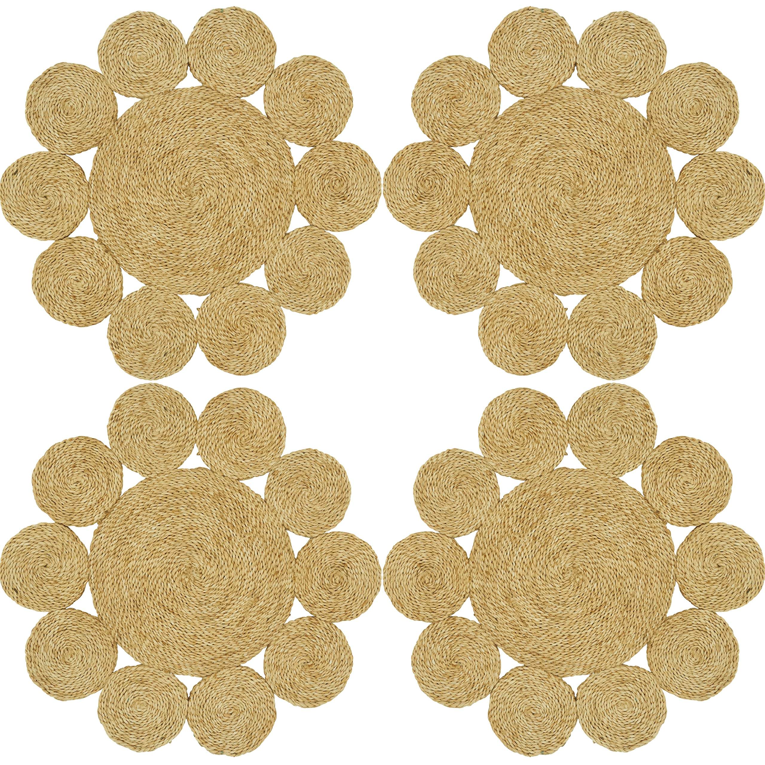 Round Jute Table Placemats (Set of 4)