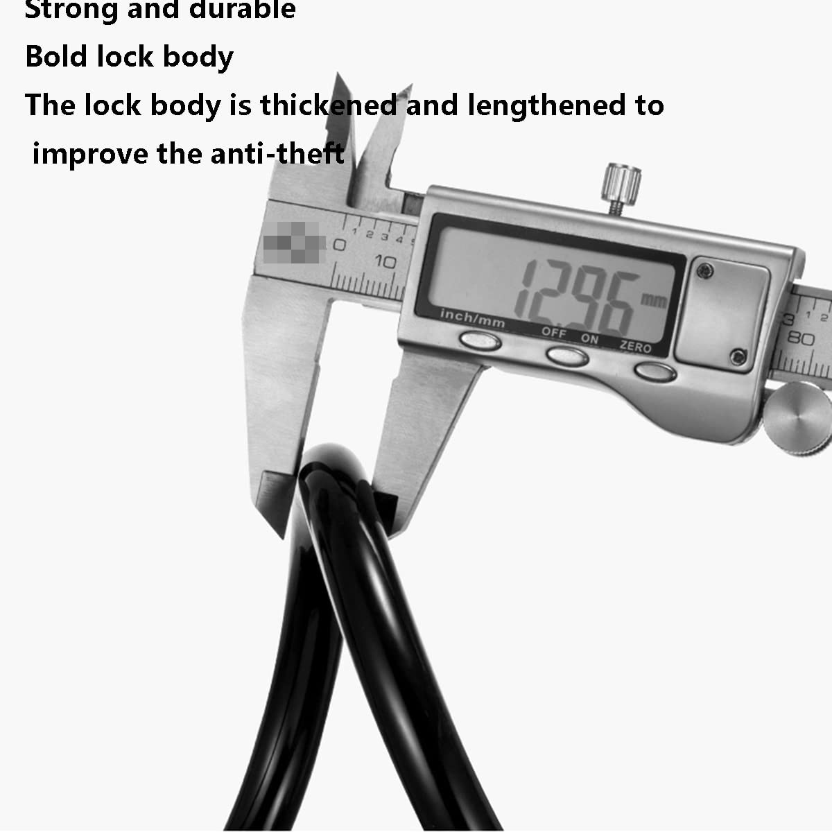 UFFD Bike Lock 3.6 Feet Coiling Bike Cable Lock with Keys Bicycle Chain Lock with Mounting Bracket (Color : Black, Size : 110cmx13mm)