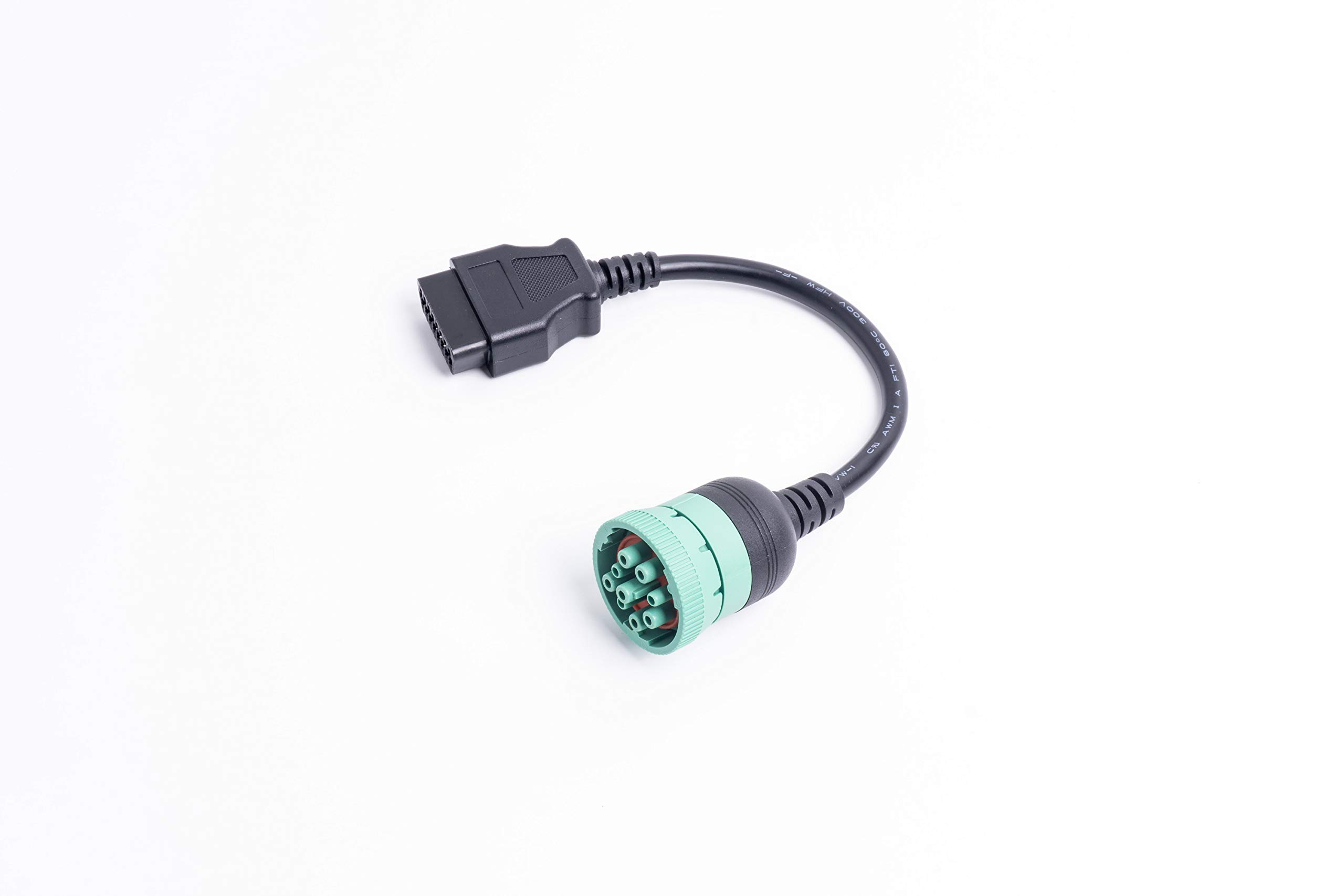 Type 2 Green J1939 9pin Female to OBD2 Female Cable