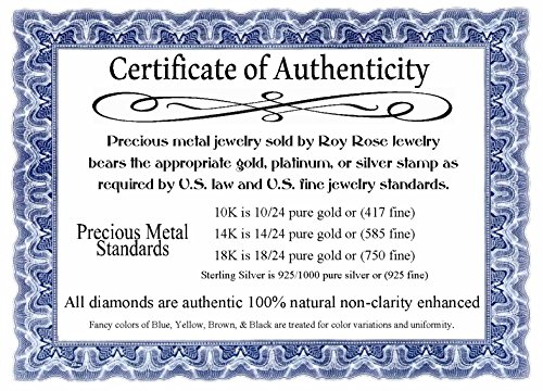 Roy Rose Jewelry 10K Yellow Gold Round Diamond Cluster Bridal Wedding Engagement Ring Band Set 1/3-Carat tw
