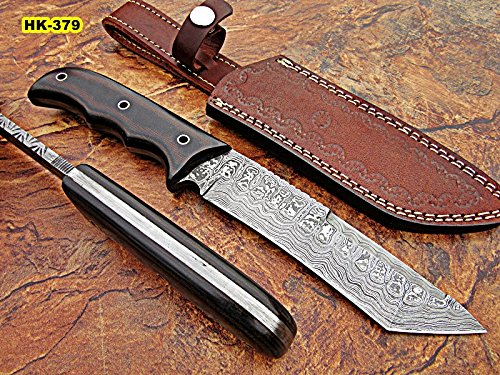 Poshland TR-170 Custom Handmade Damascus Steel 10 Inches Tanto Knife - Perfect Grip G10 Handle