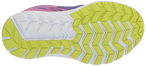 Saucony Cohesion 14 Lace to Toe Sneaker, Purple/Green, 2.5 US Unisex Big Kid