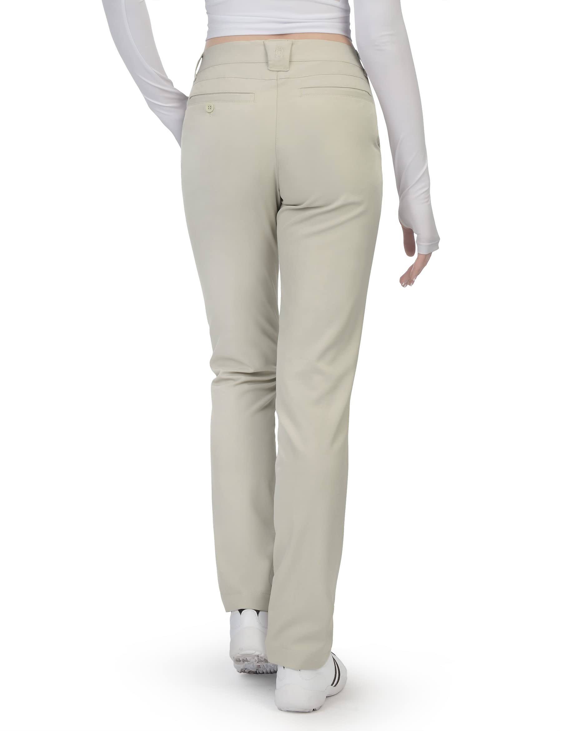 Women's Golf Pants Stretch Lightweight Straight Leg Quick Dry Work Casual with 5 Pockets, Beige 10