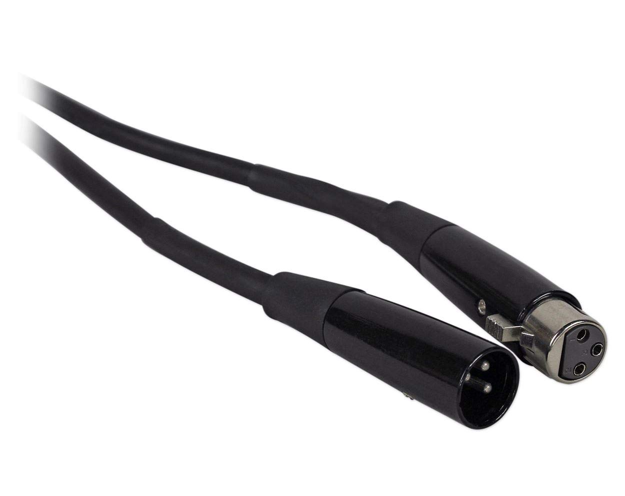 Rockville Female to Male XLR Mic Cable,100% Copper, Black, 20 Foot (RCXFM20E-B)