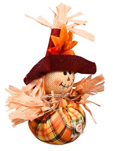 TopNotch Outlet Tabletop Scarecrow - Harvest Decor (4 Pc) Add a Homey Way to Accent Your Dining Table This Holiday Season - Primitive Fall Figurines - Tabletop Decoration