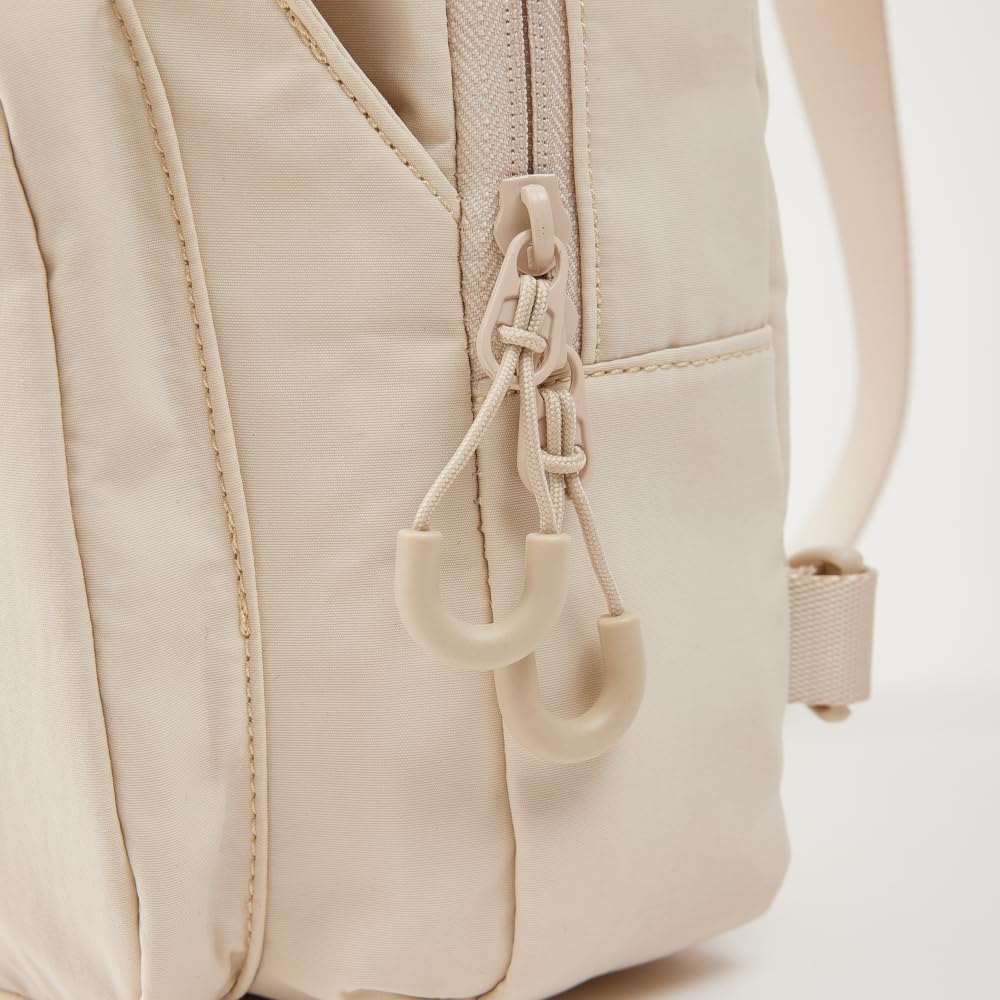 VAKAER Small Sling Bag for Women, Small Crossbody Bag with Adjustable Straps, Lightweight Chest Bag Casual Daypack Backpacks for Travel Hiking (Beige)