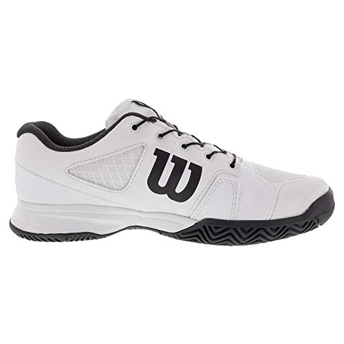 Wilson RUSH PRO JR QL Tennis Shoes, White/White/Ebony, 13