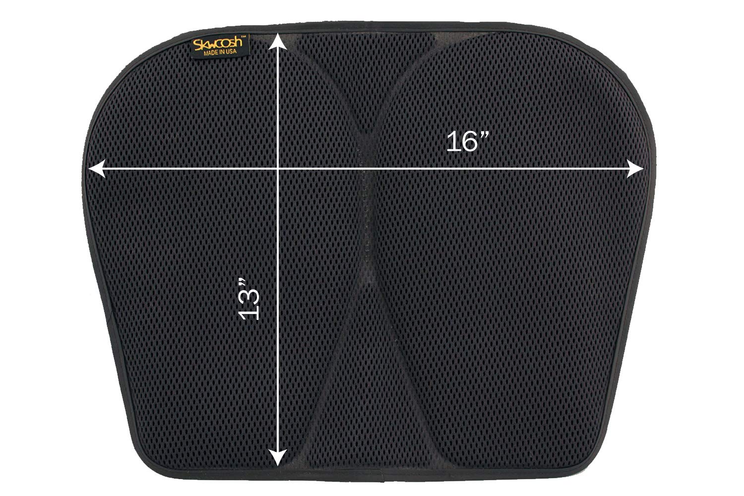 Skwoosh Classic Kayak Paddling Gel Seat Pad with Airflo Breathable and Cushioning Mesh | Made in USA