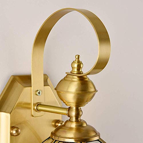SHAOYH European Copper Wall Lamp E143 Head Home Wall Light Outdoor Retro Garden Lighting Simple Corridor Aisle Balcony Exterior Wall Stair Wall Sconce Background Wall Decoration Lamp