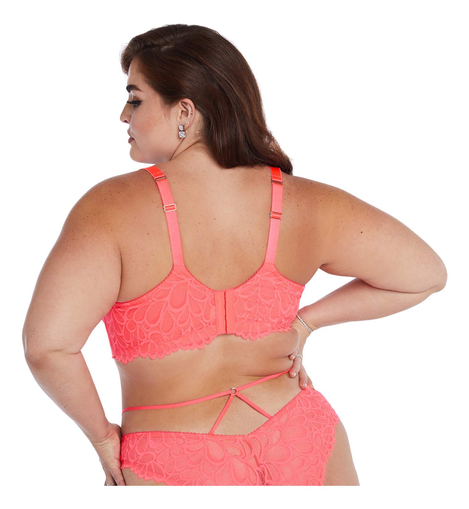 Savage X Fenty, Women's, Missy Savage Not Sorry Unlined Lace Balconette Bra, Pink Flash, 38D