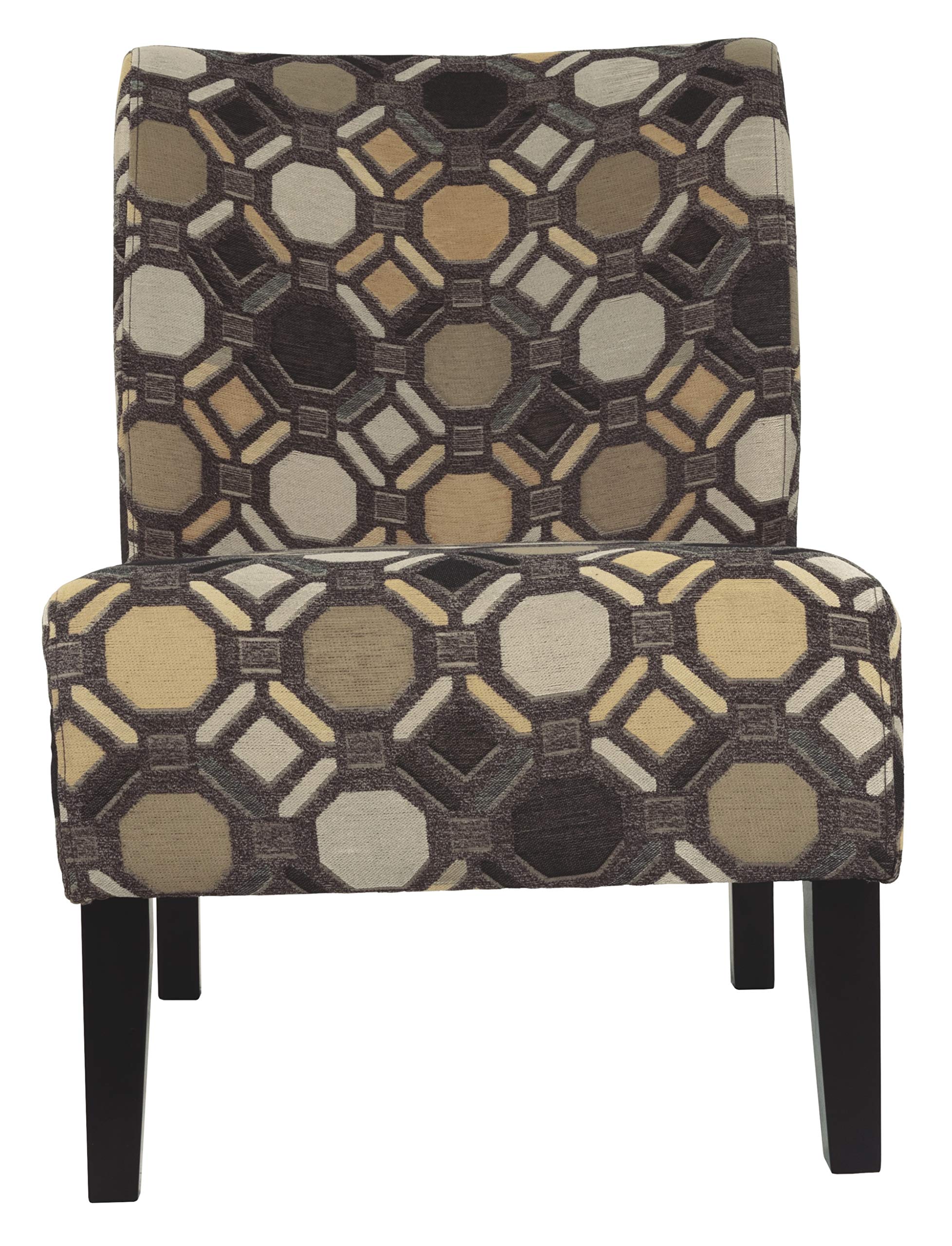 Signature Design by Ashley Tibbee Geometric Print Modern Armless Accent Chair, Brown & Beige
