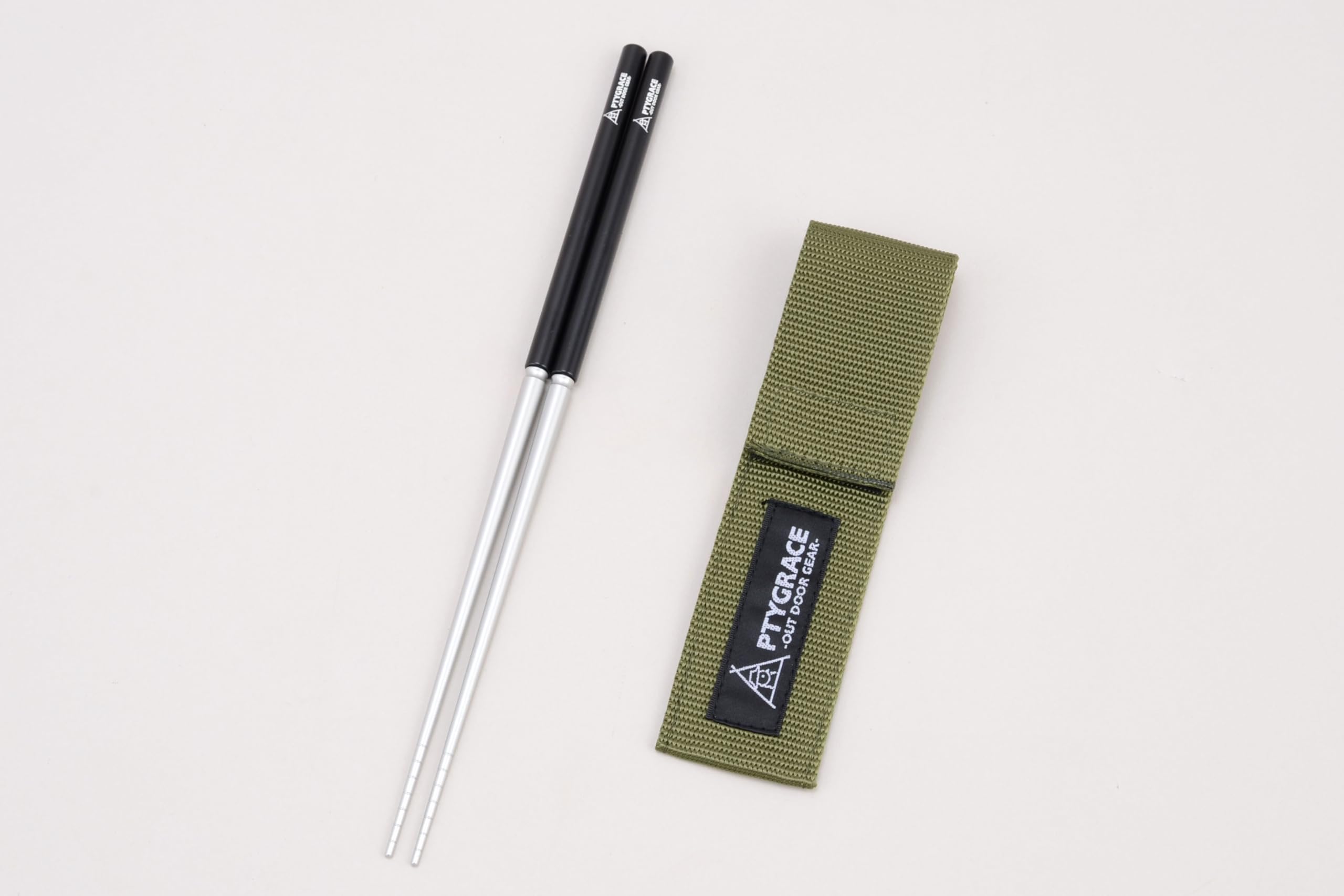 TSUNAGI Chopsticks, Lightweight, 9.1 inches (23 cm), Stylish, Outdoor, Camping, BBQ, Titanium, Aluminum, Made in Japan, Tsubamesanjo, Split Type, Foldable, Compact, Storage Case Included, Black