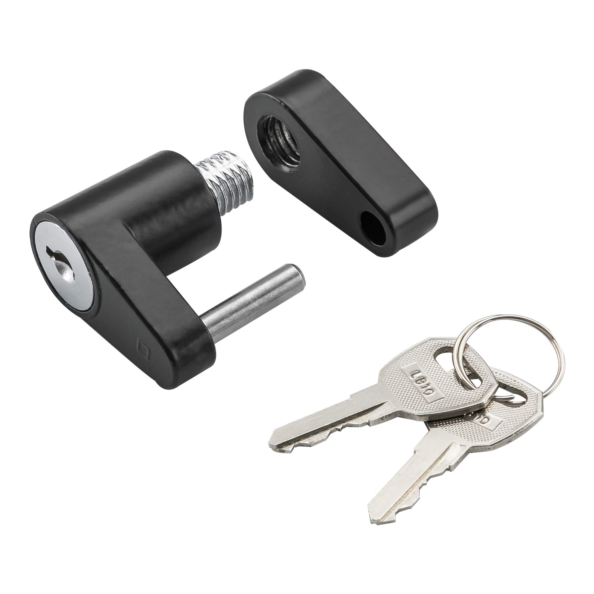 TOPSKY Trailer Hitch Coupler Lock Pin Dia1/4 in, 3/4 in Pin Diameter Zinc Alloy Coupler Lock for Security Full Protection Towing Power Hauling with Two Flat Key