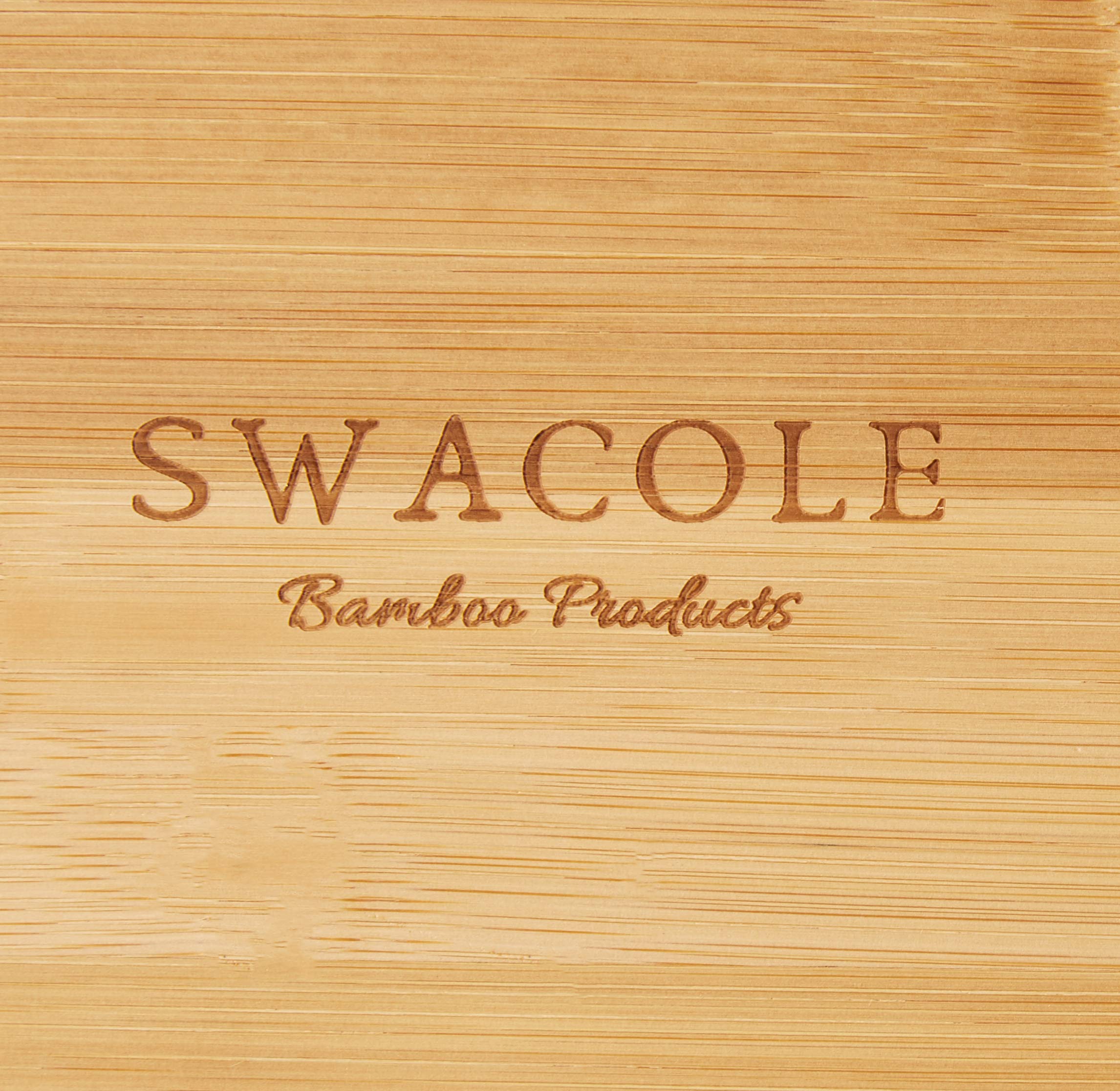 Swacole | Bamboo Bread Slicer Guide with Crumb Tray | Adjustable, Foldable, Storable | For Homemade or Store Bought Cakes & Loaves