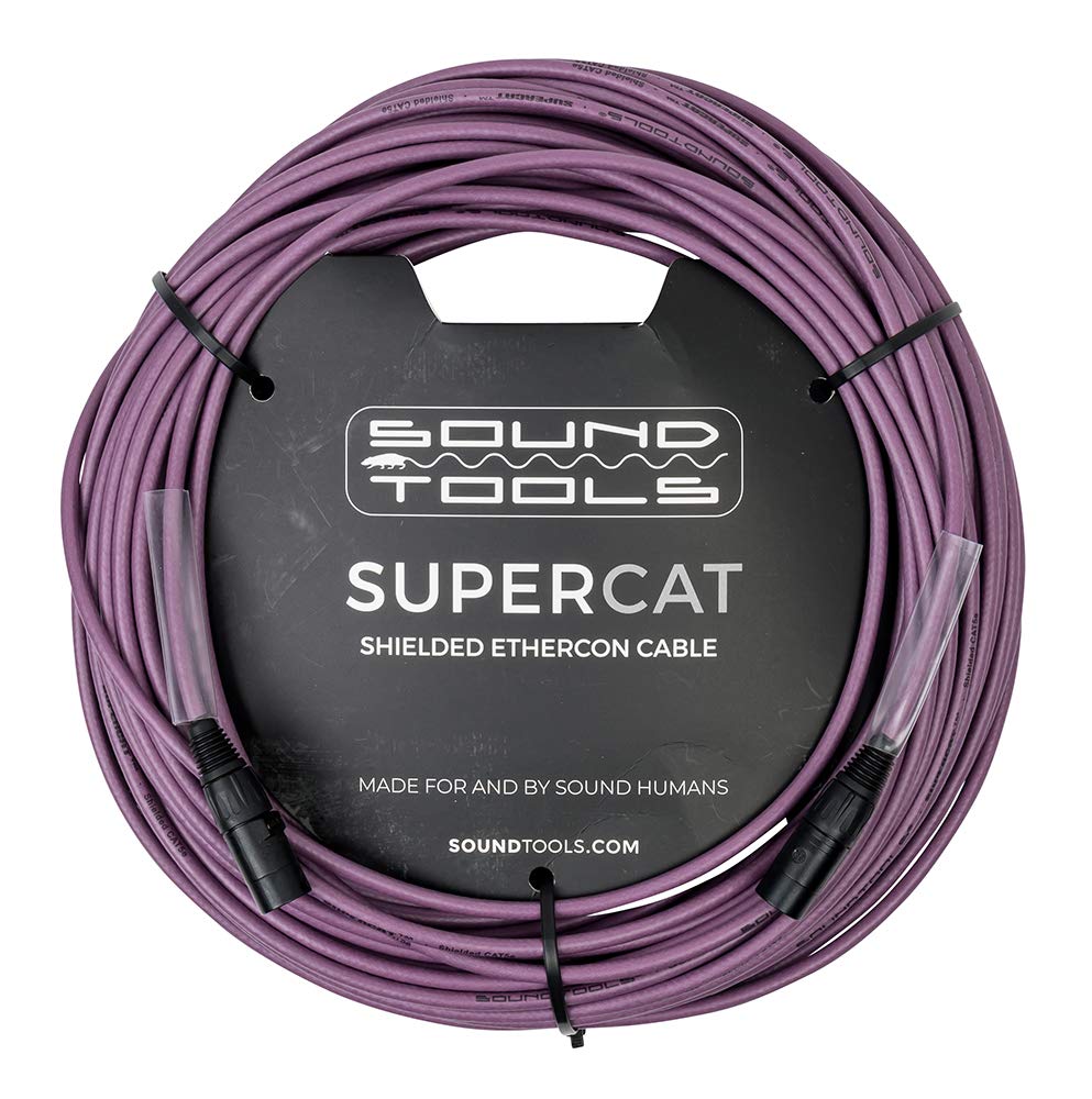 SoundTools SuperCAT professional Grade Shielded CAT5e etherCON Cable, Flexible Polyurethane Jacket, Neutrik Connectors (330 feet on drum, Purple)
