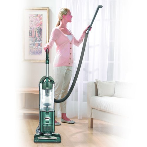 Shark Navigator Upright Corded Bagless Vacuum, Lightweight, Large Capacity for Carpet and Hard Floor Cleaning with Swivel Steering (NV27EM), Emerald