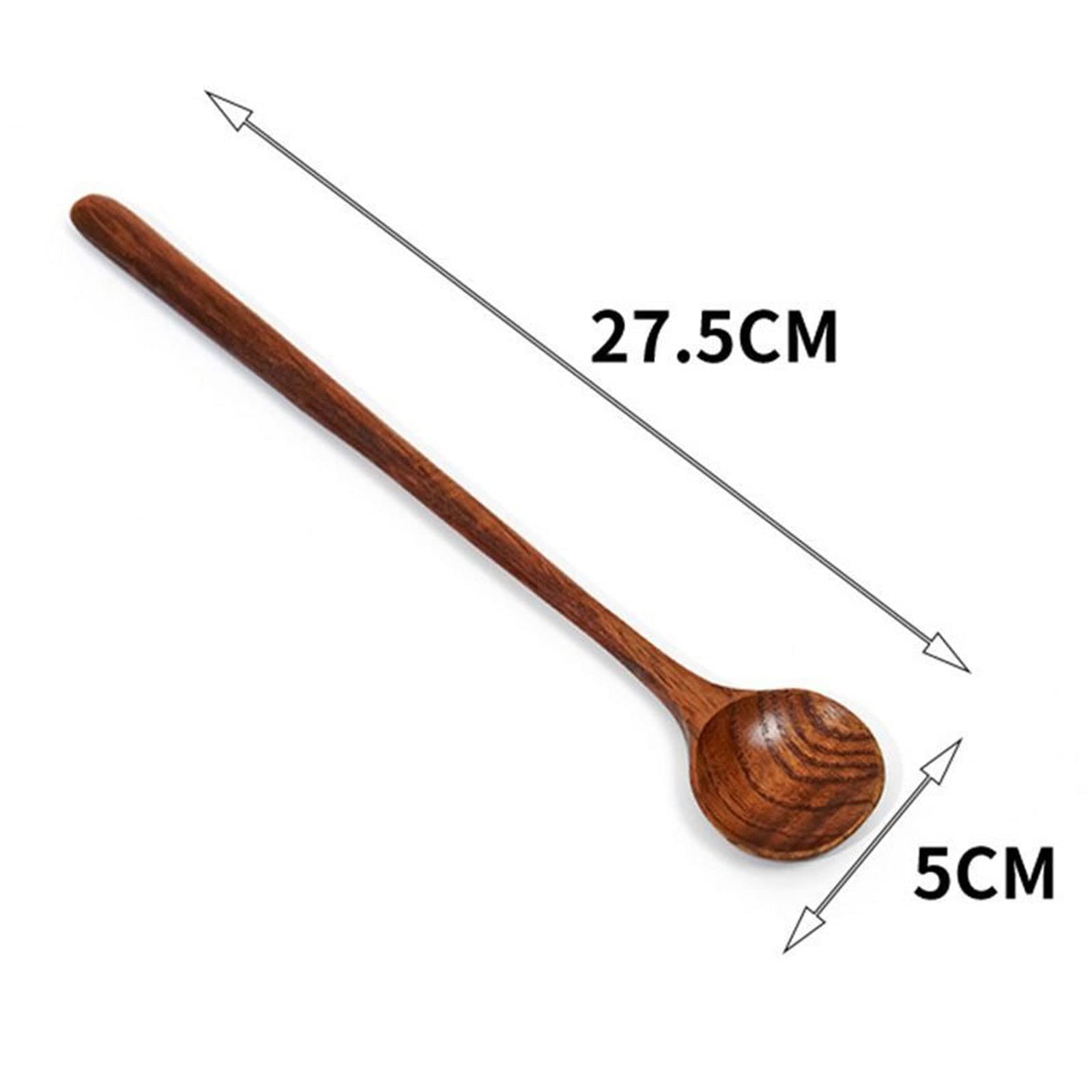 TAKESH Soup Spoon Wooden Spoon Soup Spoon and Fork Eco Friendly Products Tableware Natural Ellipse Ladle Spoon Set Spoons for Cooking