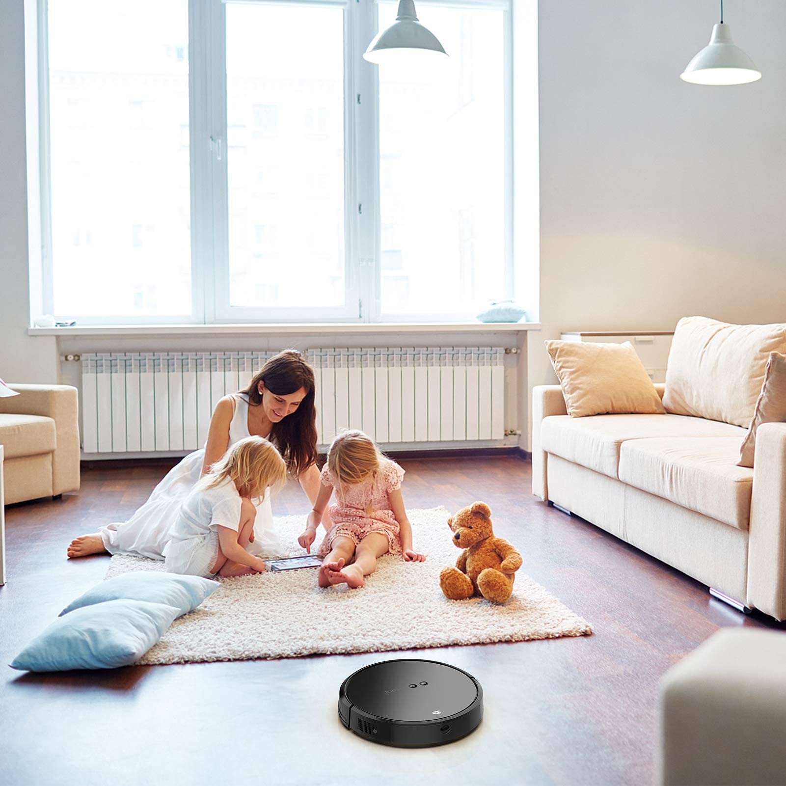 TECBOT Robot Vacuum Cleaner, 2000Pa Strong Suction, WiFi/App/Alexa, Automatic Charging Robotic Vacuum Cleaner, Ultra-Quiet and Efficient Robot Vacuum Cleaner, Suitable for Hard Floors, Carpets