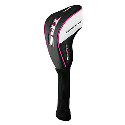 Powerbilt TPS Supertech 10.5 Degree Right Handed Offset Driver Golf Club for Men, Black/Red Includes Head Cover