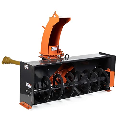 Titan Attachments 6 FT Snow Blower, Category 1, 3 Point PTO Driven, Directional Snow Chute