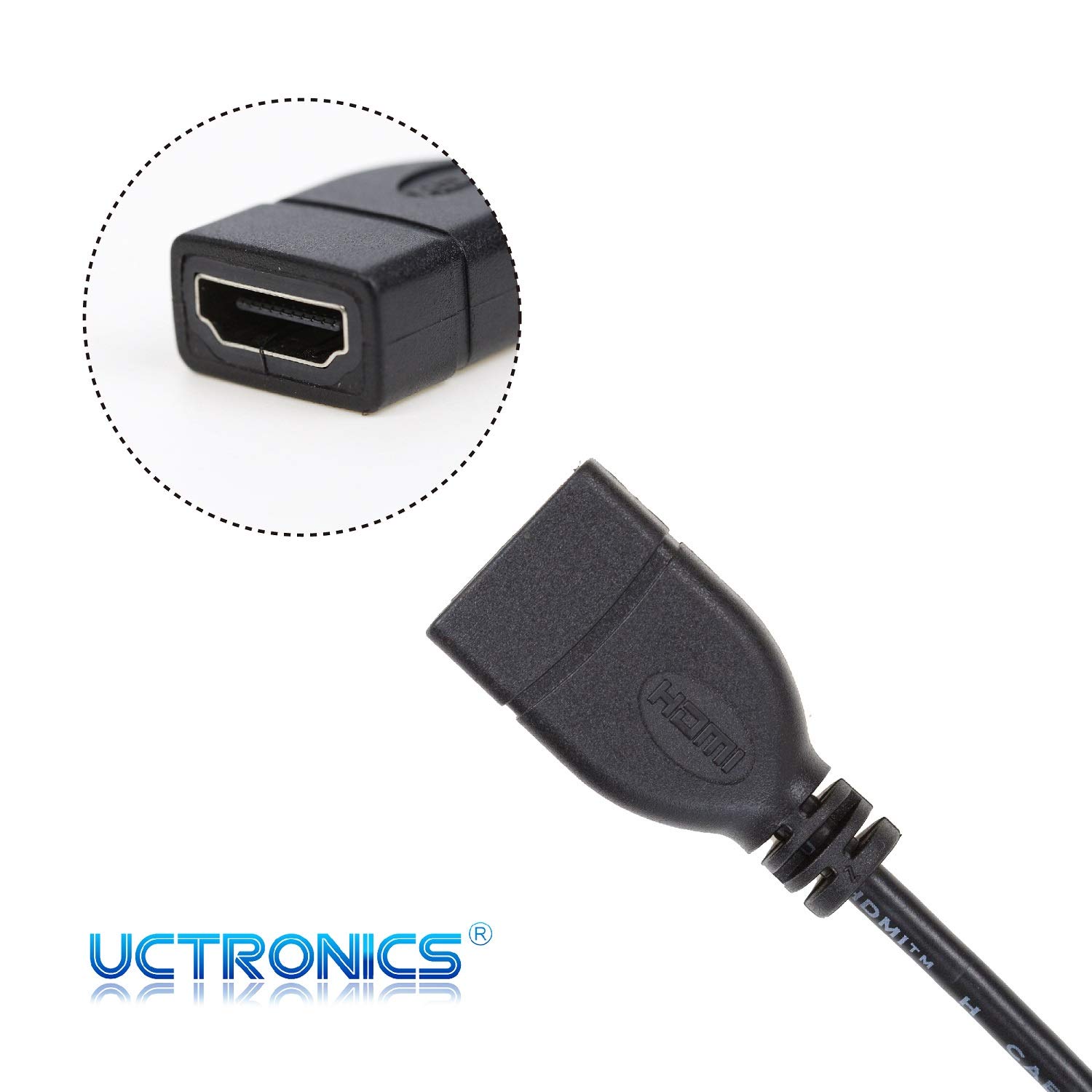 UCTRONICS Micro HDMI to HDMI Cable for Raspberry Pi 4 B, 6 Inch Micro-HDMI Male to HDMI Female Adapter Cable 15cm [2 Pack]