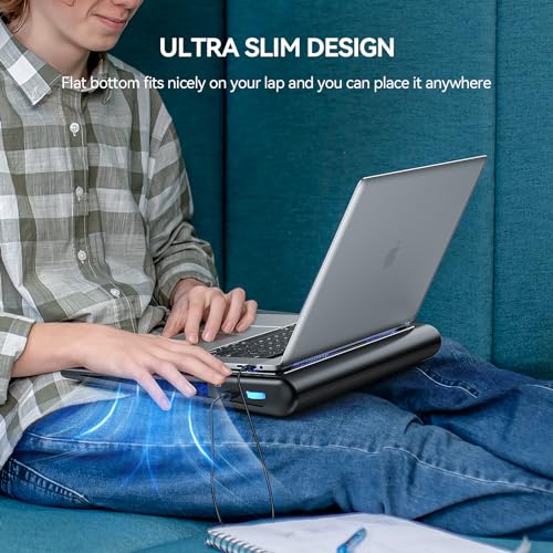 TECKNET Laptop Cooling Pad, 12"-15.6" Laptop Cooler, Gaming Cooling Pad Stand, Wind Speed Adjustable, 2 USB Powered Fans Cooling Pad for Laptop Within 16 Inch (Blue)