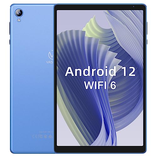 VASOUN Android Tablet 10 inch, 2 GB RAM, 32 GB Android 12 Tablet, Kids Tablet, IPS HD Display, GPS, FM, Quad-Core Processor, Wi-Fi (Blue)
