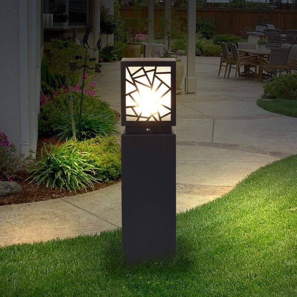 SHAOYH European Waterproof Decorative Outside Wall Lamp E27 Outdoor Post Light Lantern Portable Pillar Stigma Lawn Light for Home Garden Column Cage Path Pillar Light