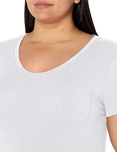 prAna Women's Foundation Short Sleeve V-Neck T-Shirt, White, Small